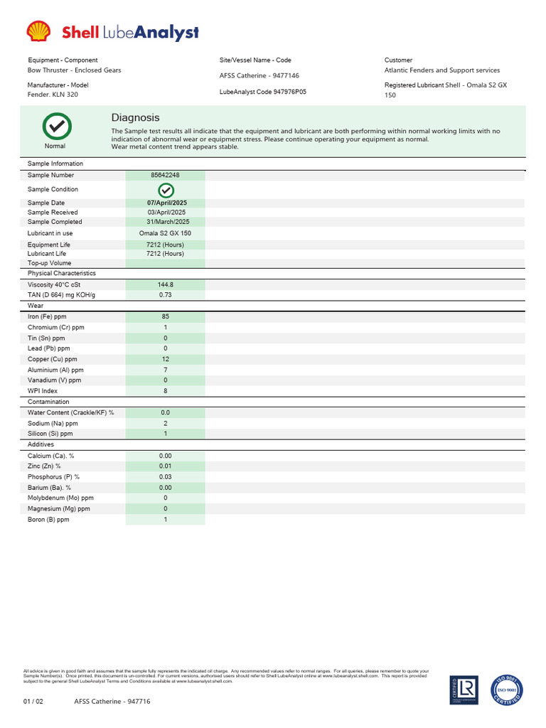 Normal-Bow Thruster - AFSS Catherine | PDF | Chromium | Lubricant