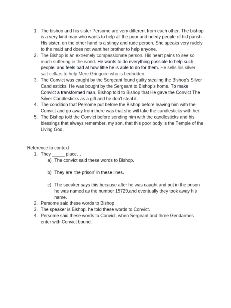 LN 9 The Bishop's Candlesticks | PDF