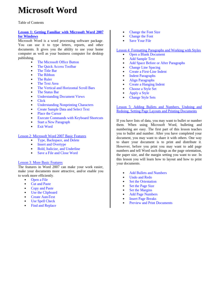 Microsoft Word Training | PDF | Microsoft Word | Computer File
