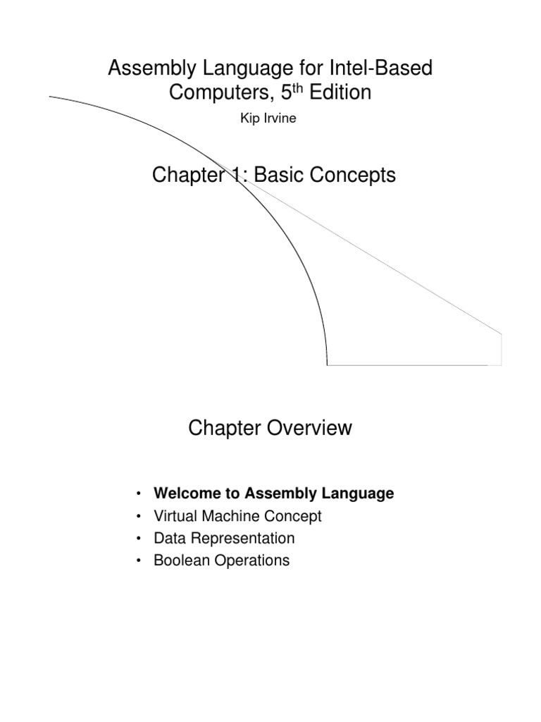 KIP Irvine-Chapt 01 | Assembly Language | Integer (Computer Science) KIP Irvine-Chapt 01 | Assembly Language | Integer (Computer Science)