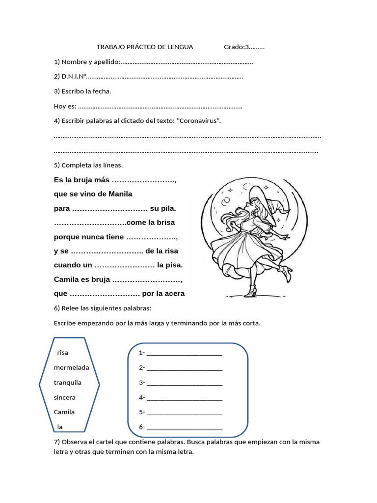 TRABAJO PRÁCTCO DE LENGUA 3 Grado C | PDF | Unidades Semánticas | Gramática