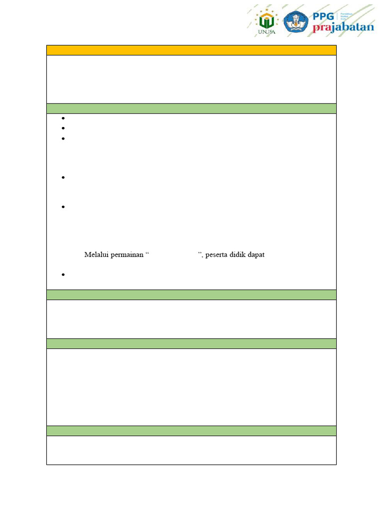 ISI MODUL AJAR KELAS 2 | PDF