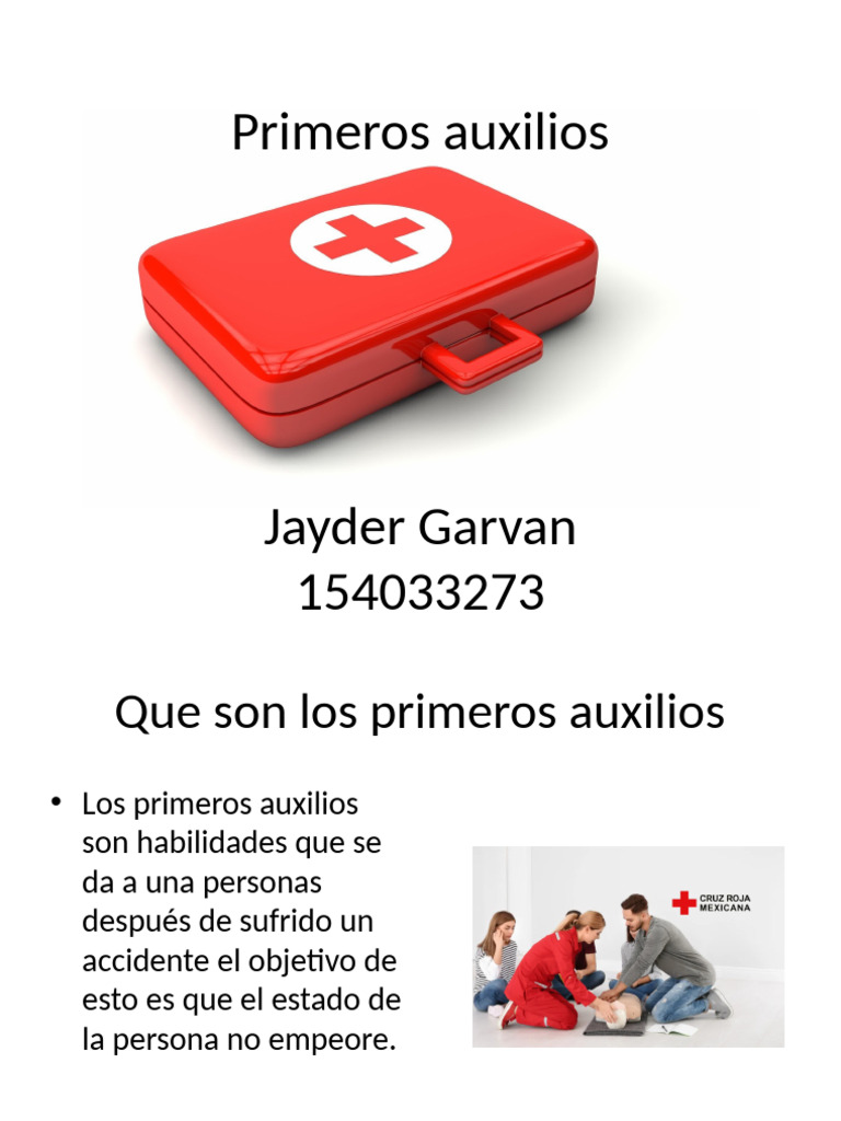 Presentacion de Primeros Auxilios | PDF | Primeros auxilios | Herida