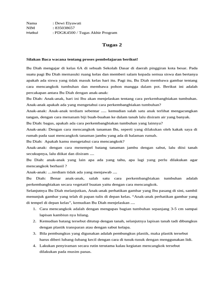 TUGAS 2 IDIK4500 - Tugas Akhir Program | PDF