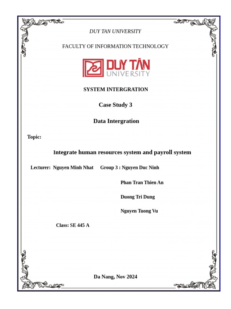 Case Study 3 - Project3 - Group03 | PDF | Databases | Information Technology