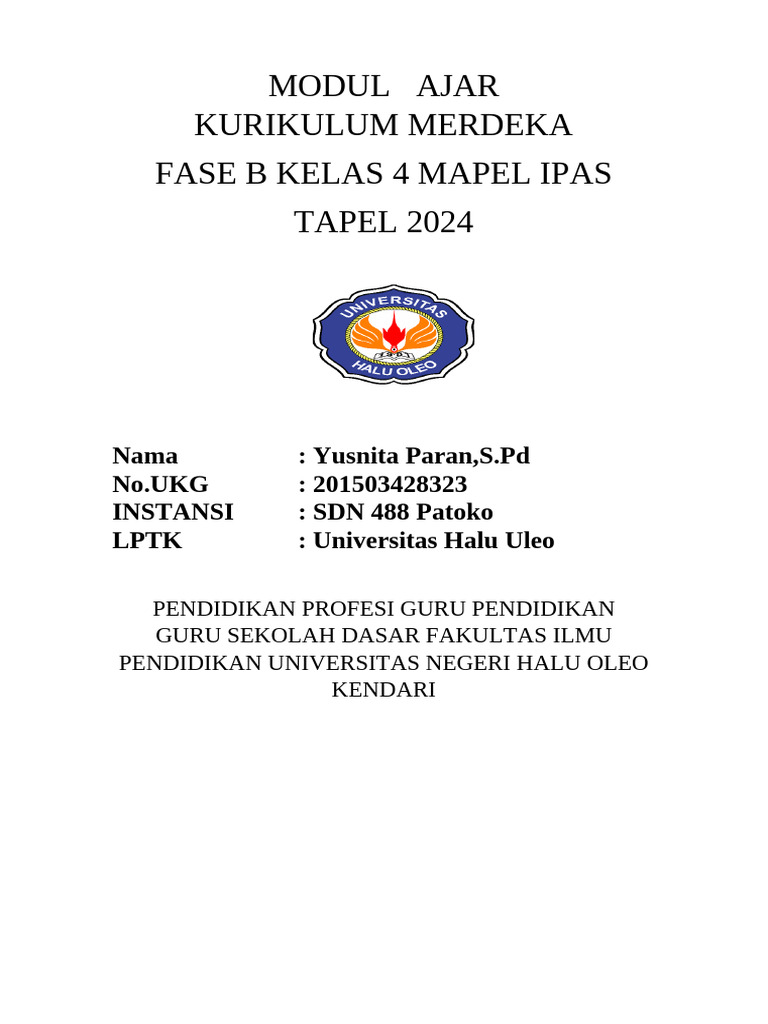 Modul Ajar Yusnita Fiks | PDF