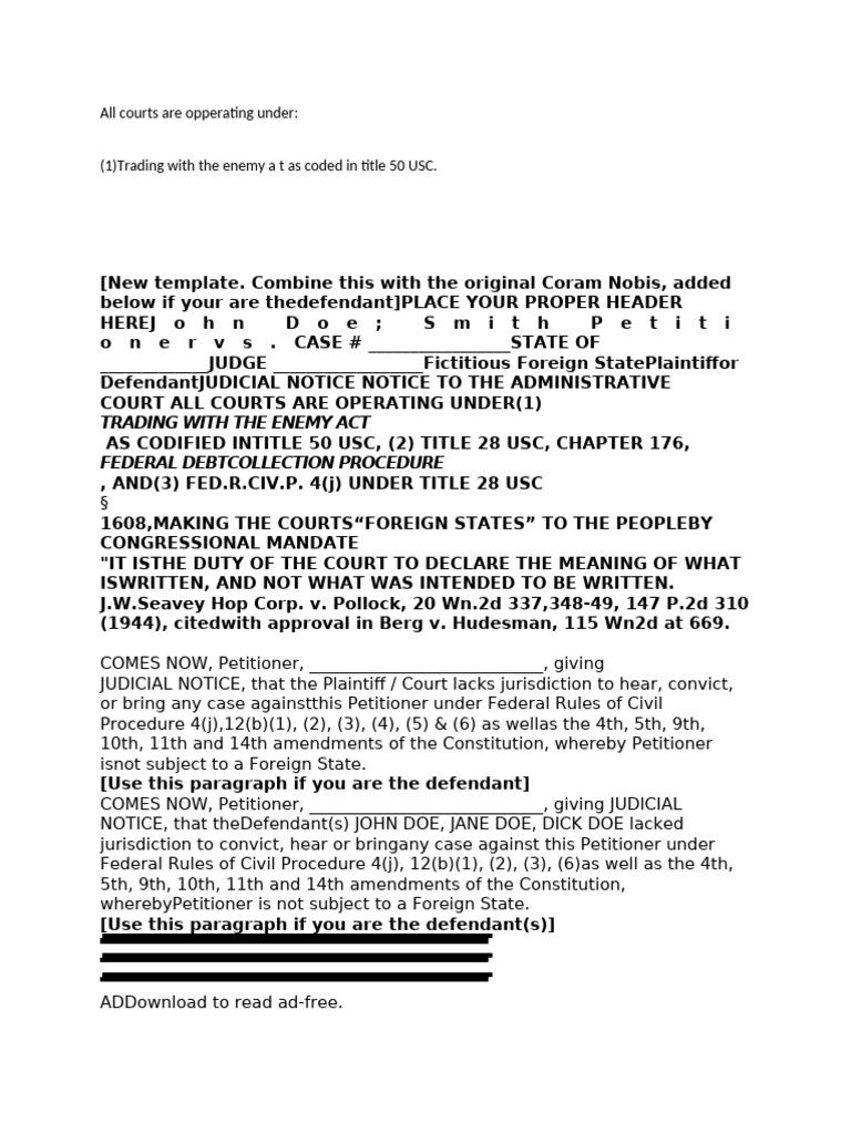All Courts Are Opperating Under | PDF | Title 18 Of The United States ...