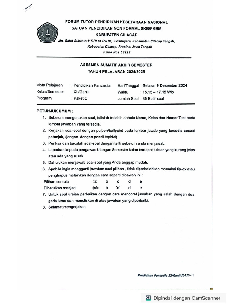 Soal PKN Kelas XII | PDF