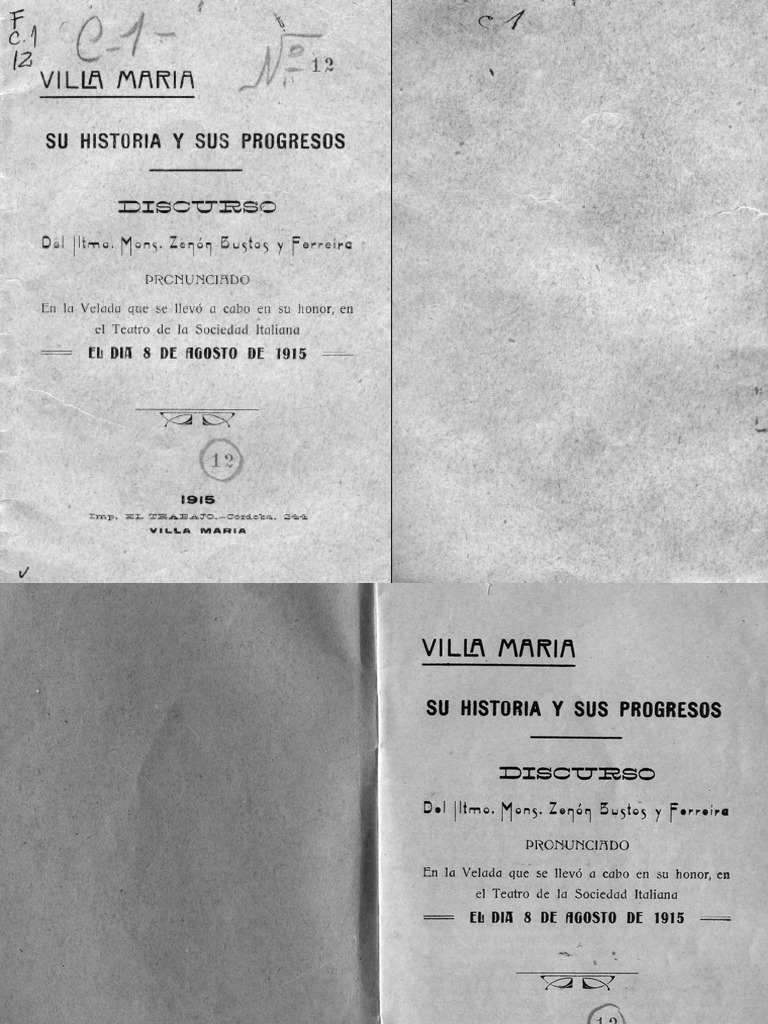 Villa Maria Su Historia y Progreso | PDF