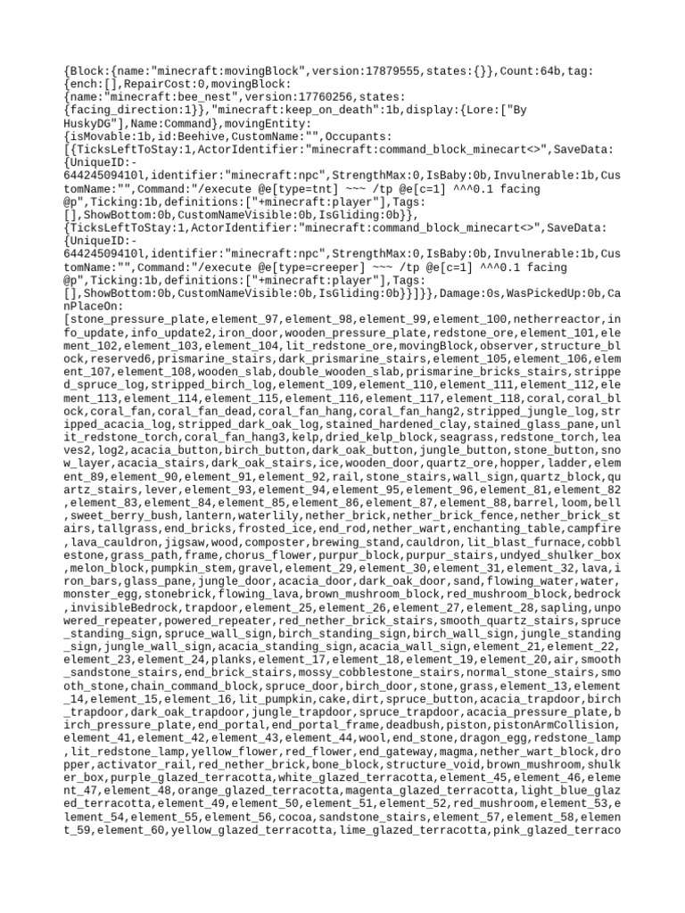 Minecraft Moving Block Command Guide | PDF