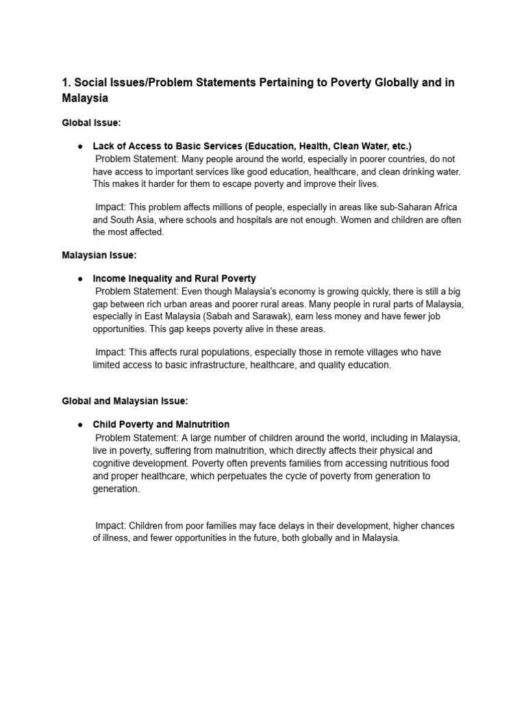 SGD 1 - No Poverty - Social Issue Research | PDF | Poverty | Poverty ...