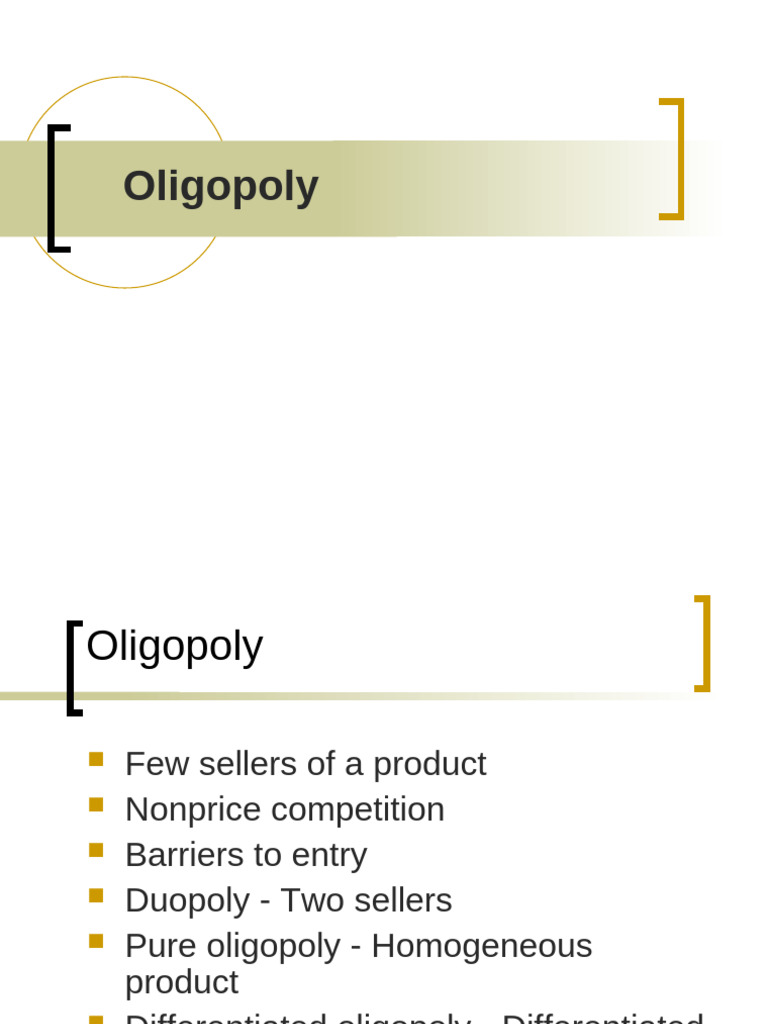 Understanding Oligopoly Market Structures | PDF | Oligopoly | Economics