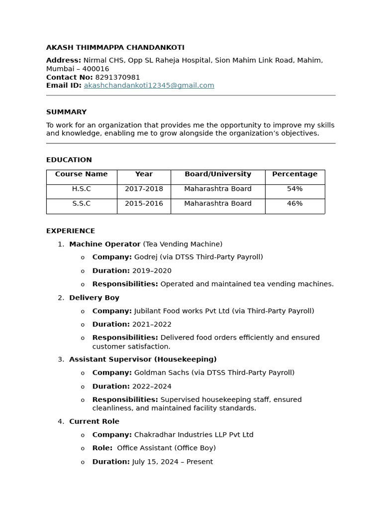 Akash Resume | PDF