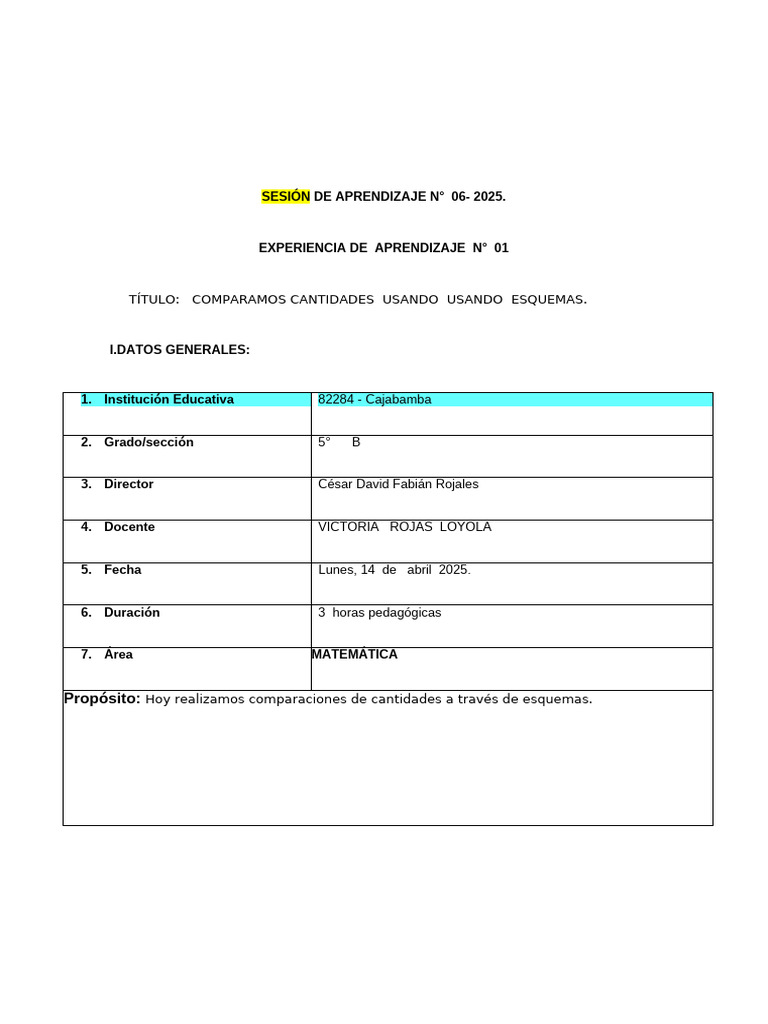 Matematica Primera Hoja | PDF