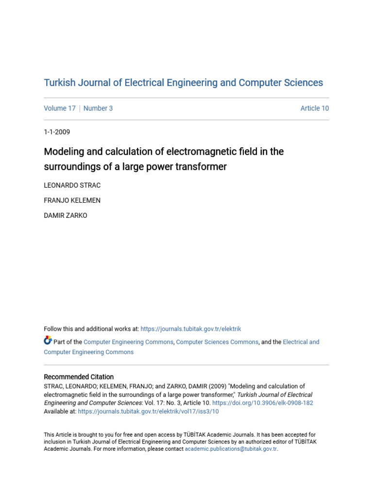 Electromagnetic Field Modeling for Transformers | PDF | Transformer ...