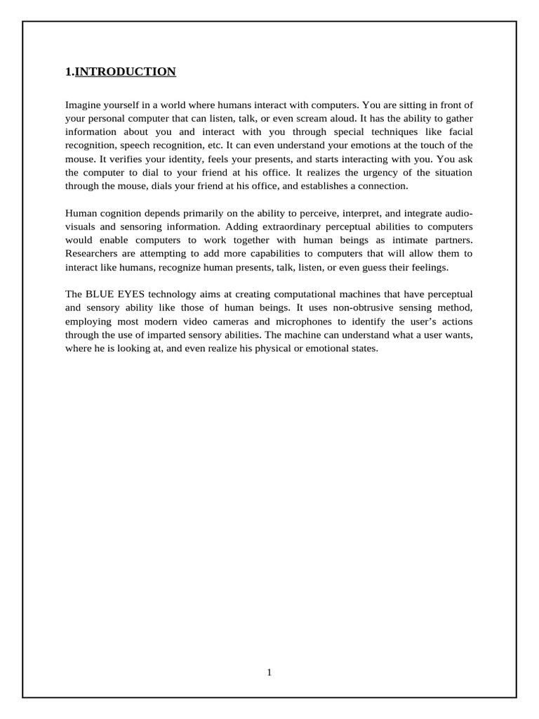 Blue Eye Technology | PDF | Analog To Digital Converter | Emotions