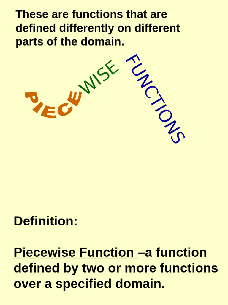 Functions and Piecewise | PDF | Function (Mathematics) | Functions And ...