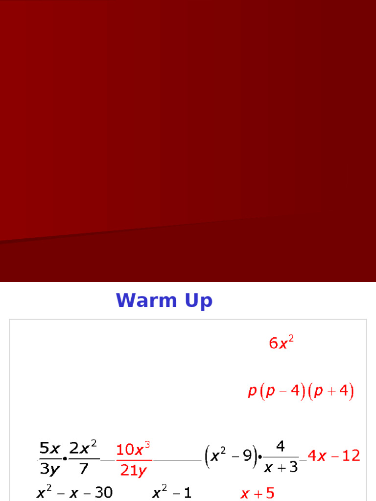 Rational Equation Ppt5 | PDF | Equations | Mathematical Concepts