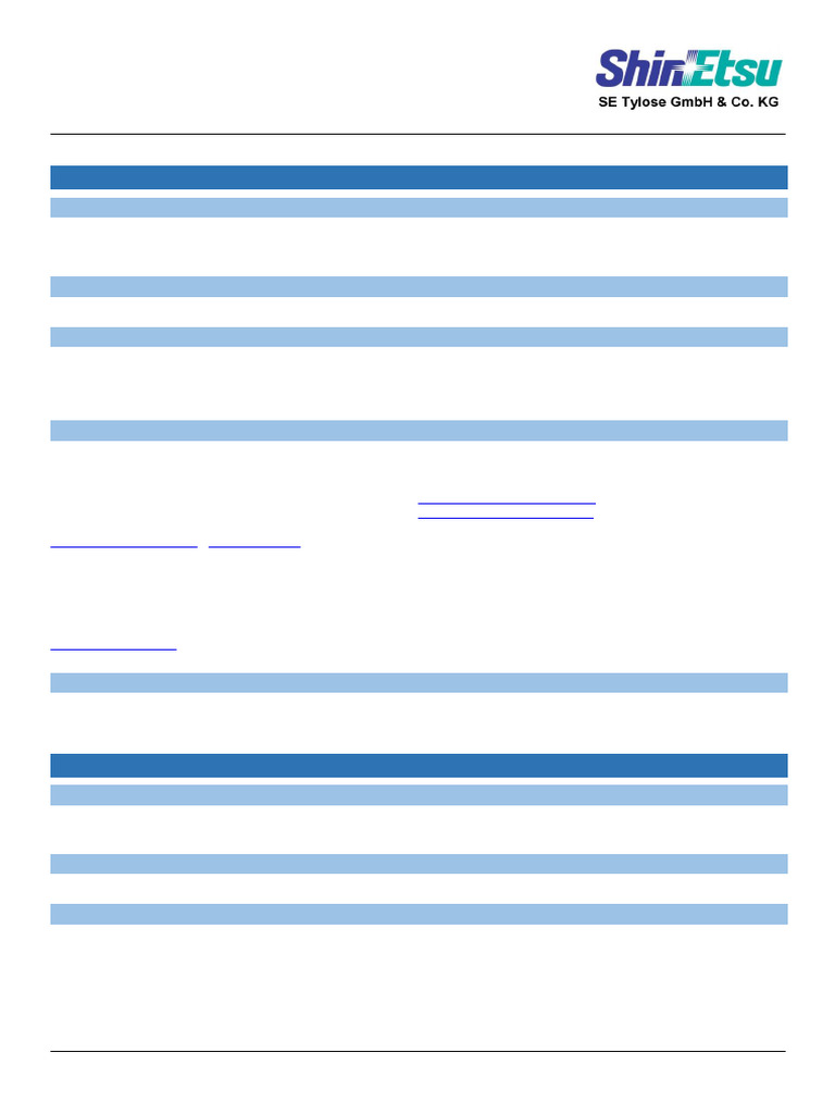 SDS Tylose MH 6000 YG8 AU-EN | PDF | Personal Protective Equipment ...