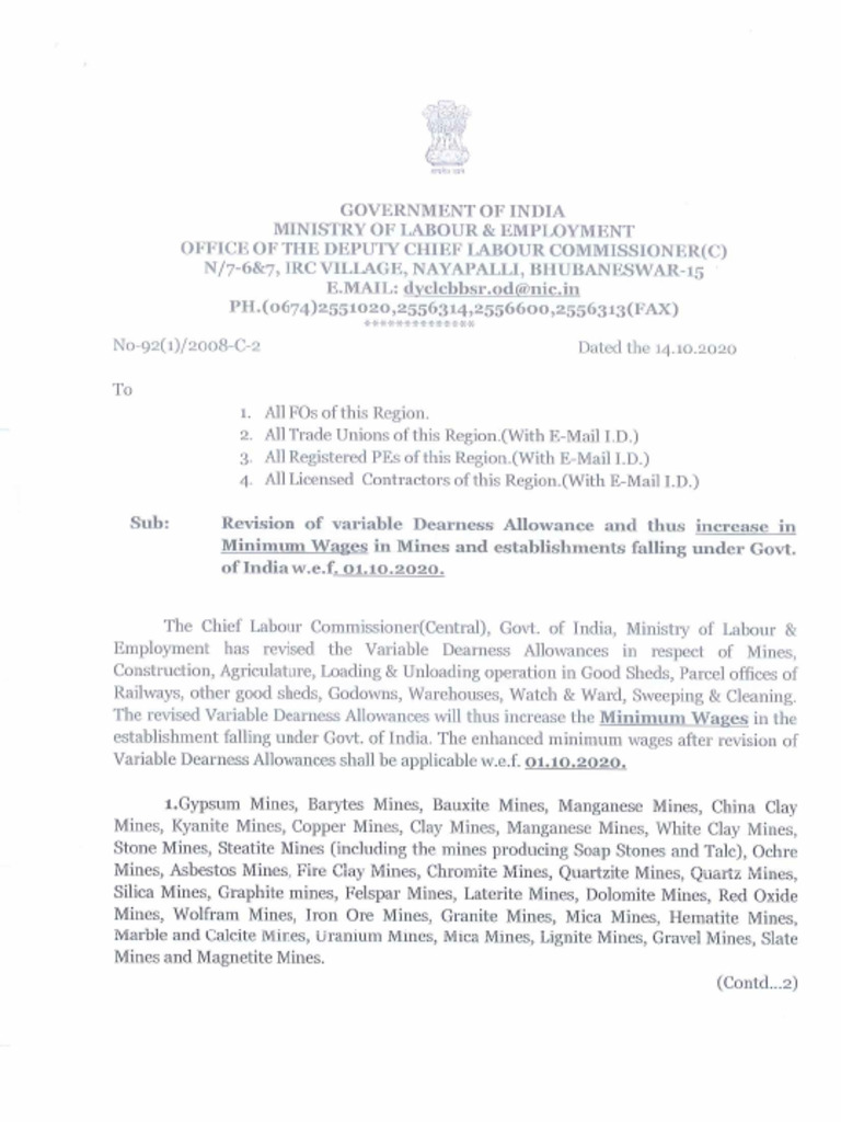 Vda Rates 1-10-20 | PDF