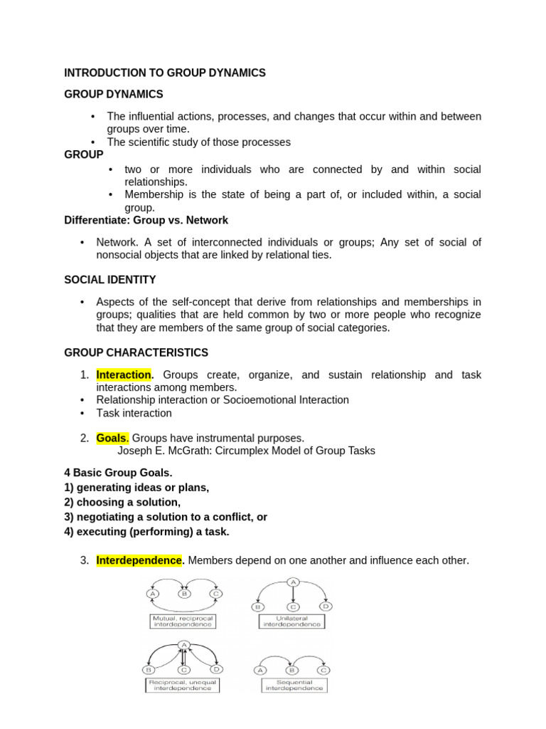 Introduction To Group Dynamics | PDF | Emotions | Affect (Psychology)