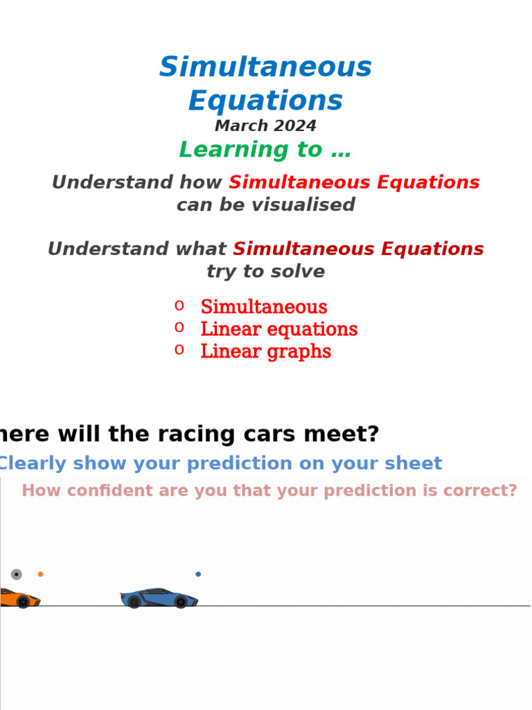 Understanding Simultaneous Equations | PDF | Equations | System Of ...
