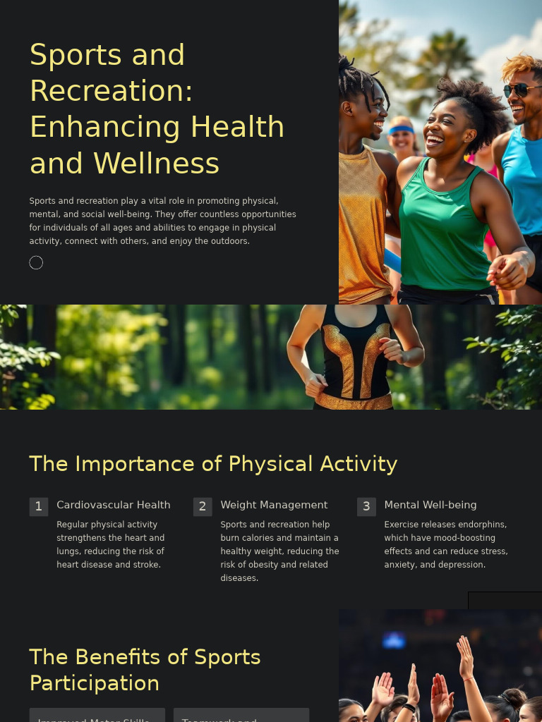Sports and Recreation Enhancing Health and Wellness | PDF | Sports ...