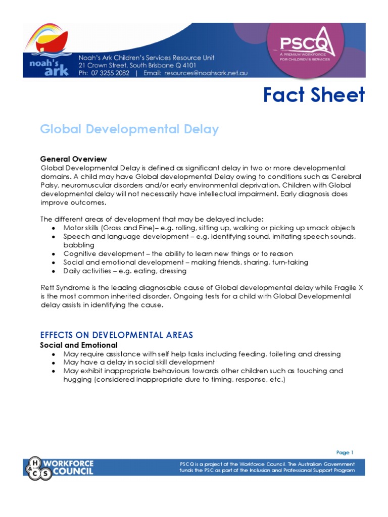 Global Developmental Delay | PDF | Child Development | Relationships