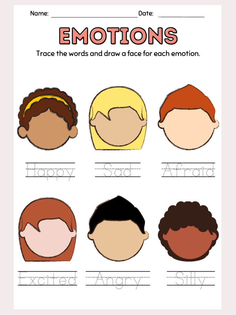 Emotions Drawing Activity for Kids | PDF