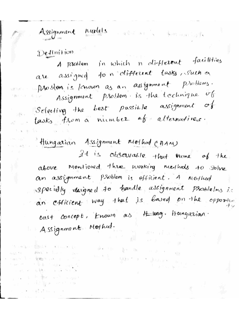 assignment problem | PDF