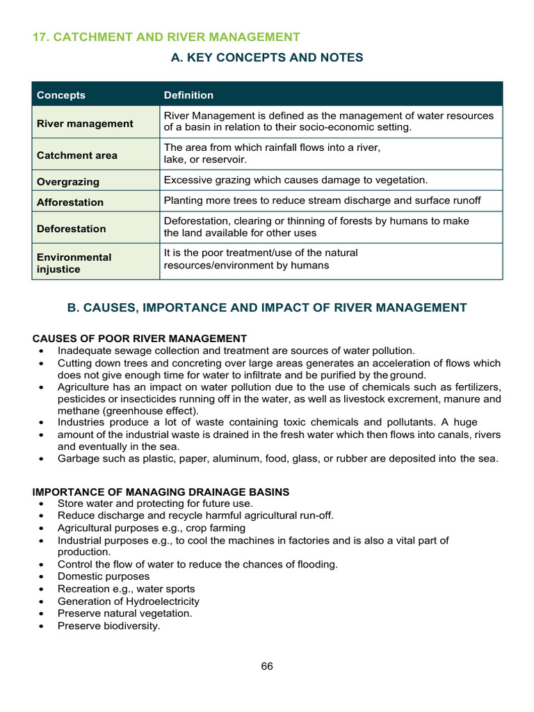 Catchment and River Management | PDF | Water Pollution | River