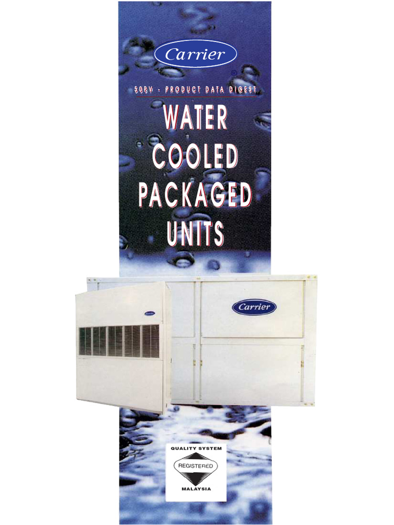 Carrier Water Cooled Package Units | PDF | Air Conditioning | Belt ...