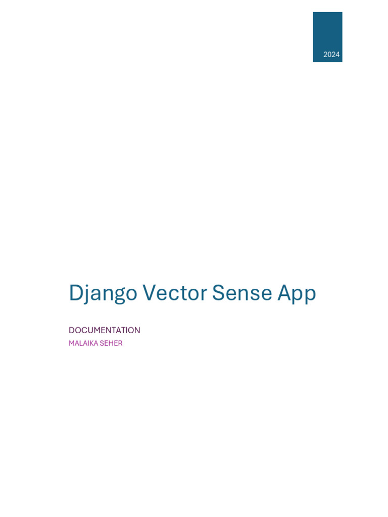 Django Vector Sense App Documentation | PDF | Login | Databases