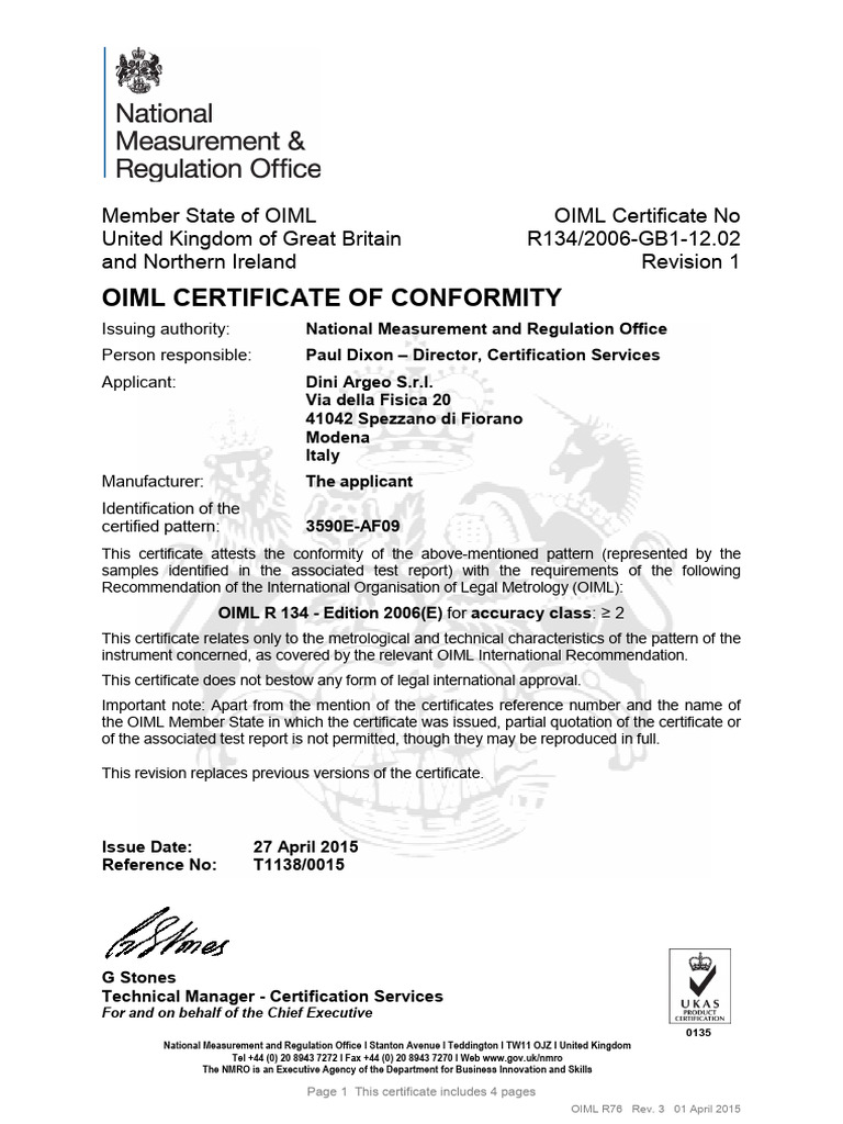 OIML - R134-2006 - GB1-12.02 - Rev1 | PDF | Electrical Engineering ...