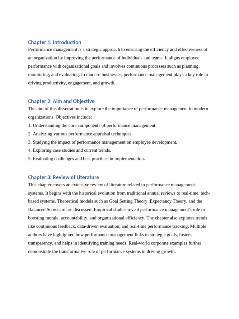 Performance Management Draft | PDF
