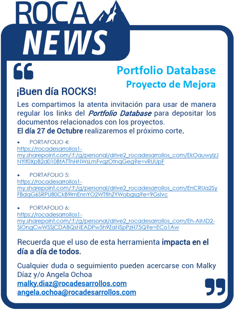 Portafolio Database | PDF