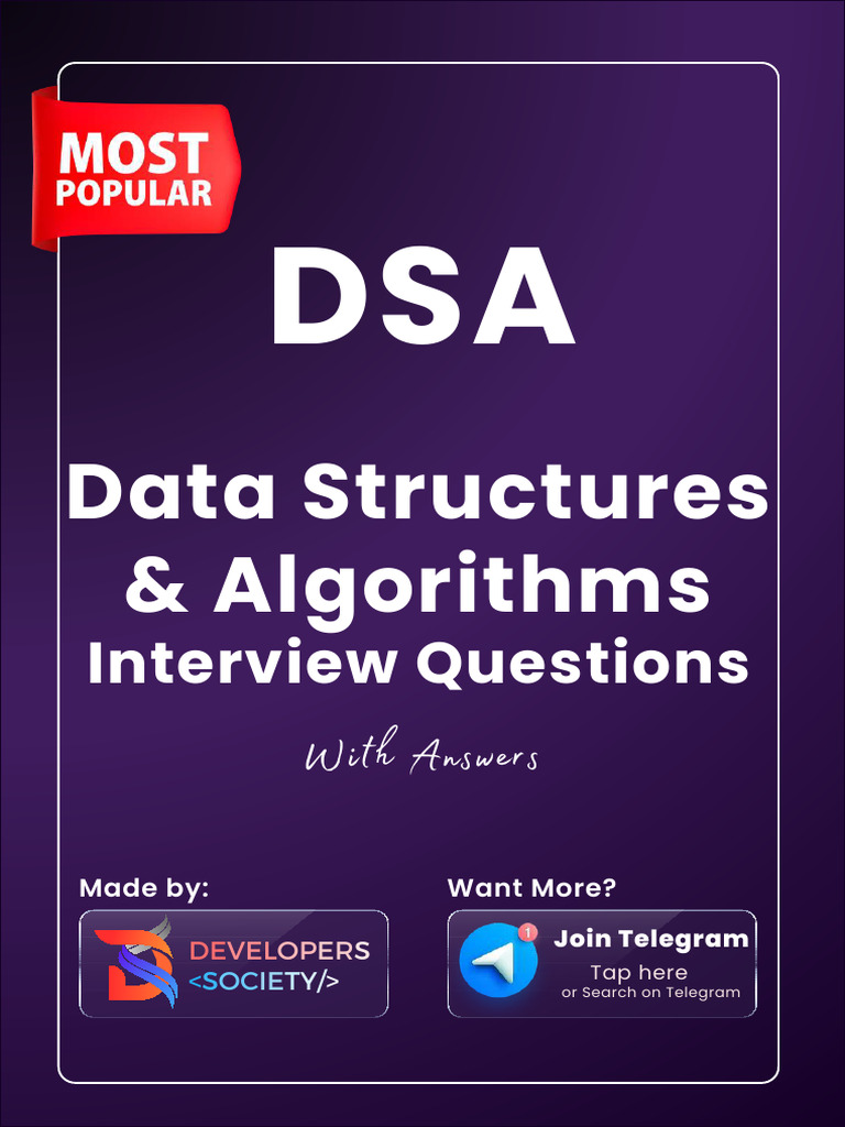DSA Interview Questions | PDF | Queue (Abstract Data Type) | Data Structure