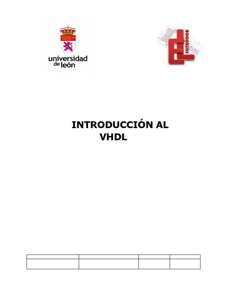 Manual V HDL | PDF | Vhdl | Lenguaje de programación