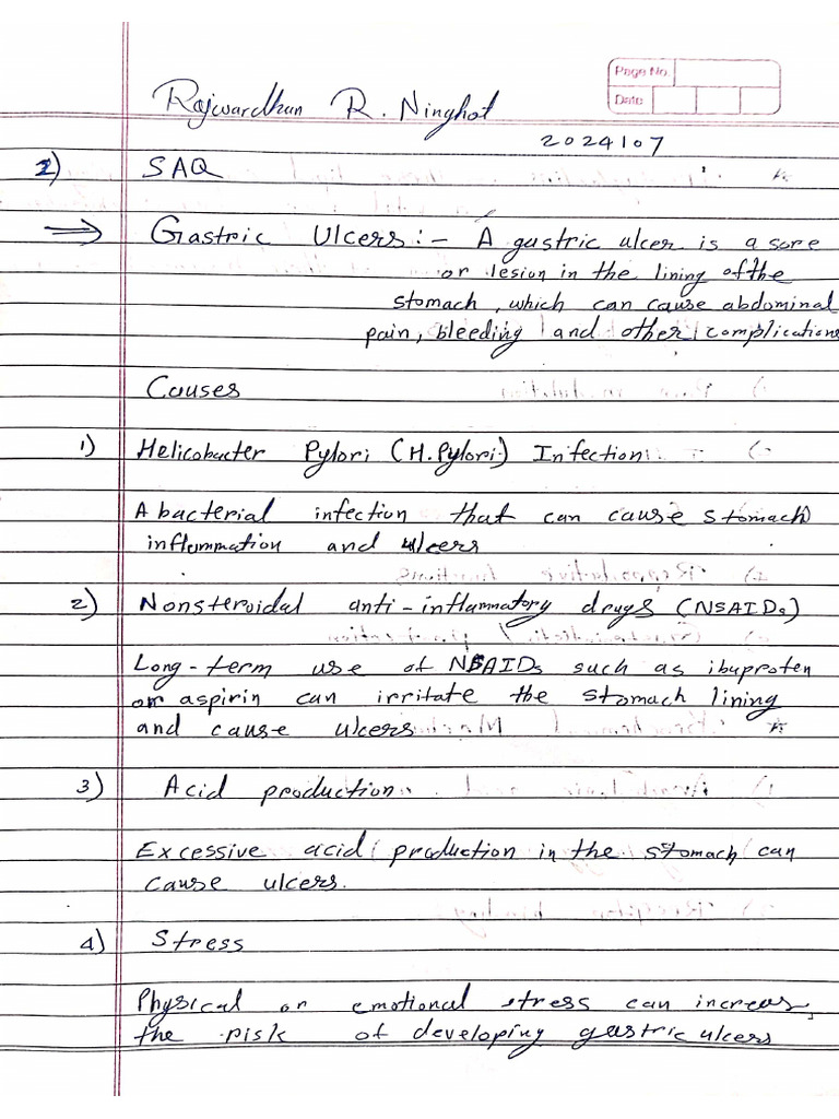 Physiology Assignment SAQ | PDF