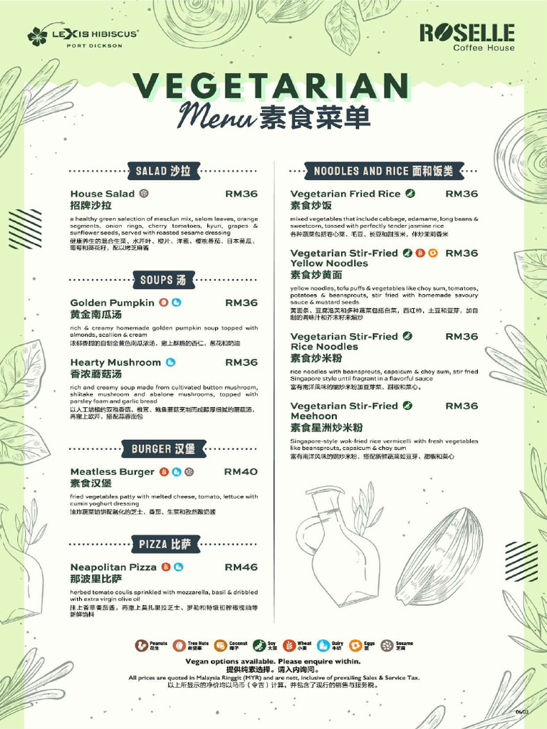 Vegetarian Menu | PDF