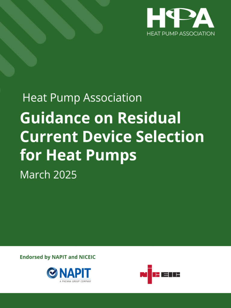 RCD Selection for Heat Pump Installations | PDF | Electrical ...