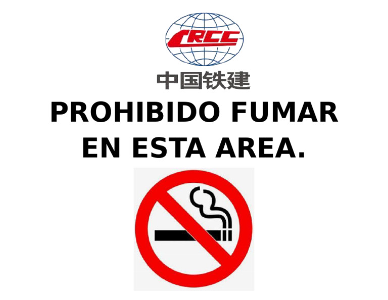 Prohibido Fumar en Esta Area | PDF
