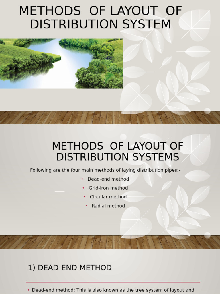 Methods of Layout of Distribution System (Wse) | PDF | Water | Pipe ...