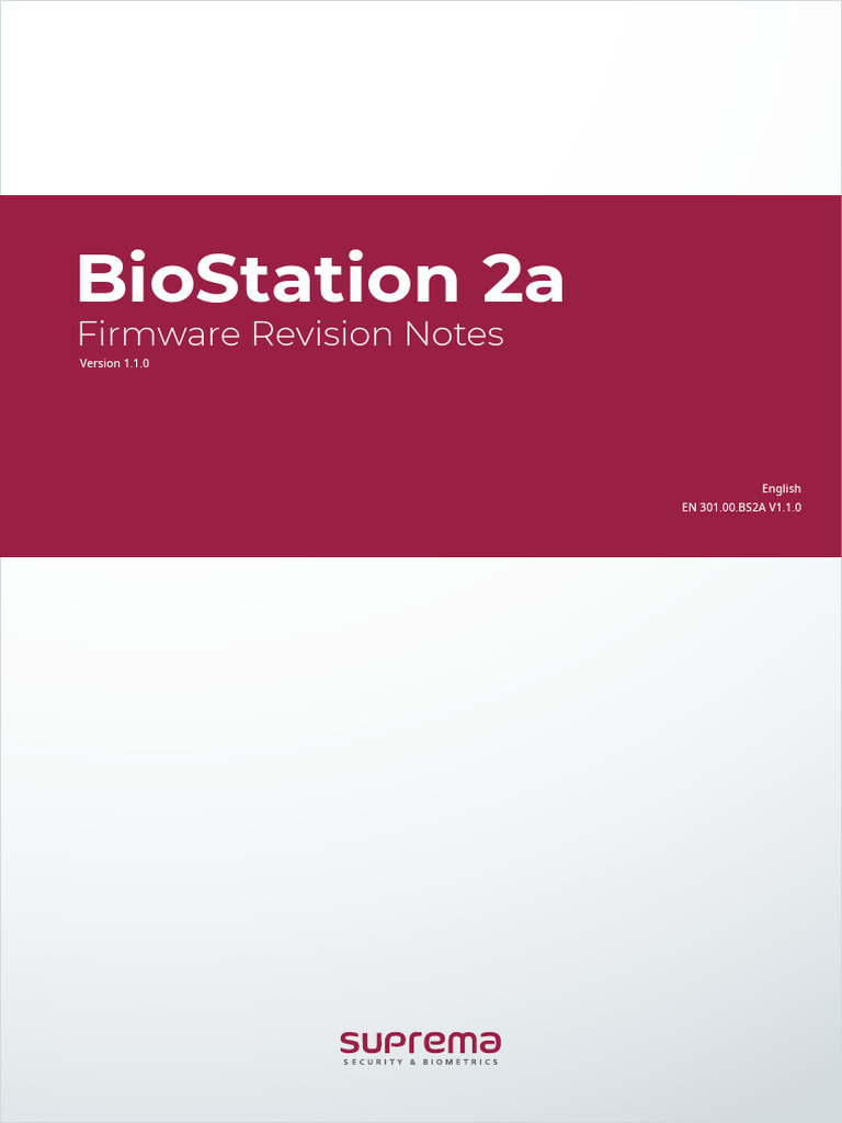 BioStation 2a_RevisionNotes_1.1.0_EN_240105.0 | PDF | Computer Science ...