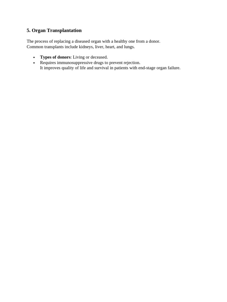 Organ Transplantation: Types of Donors | PDF