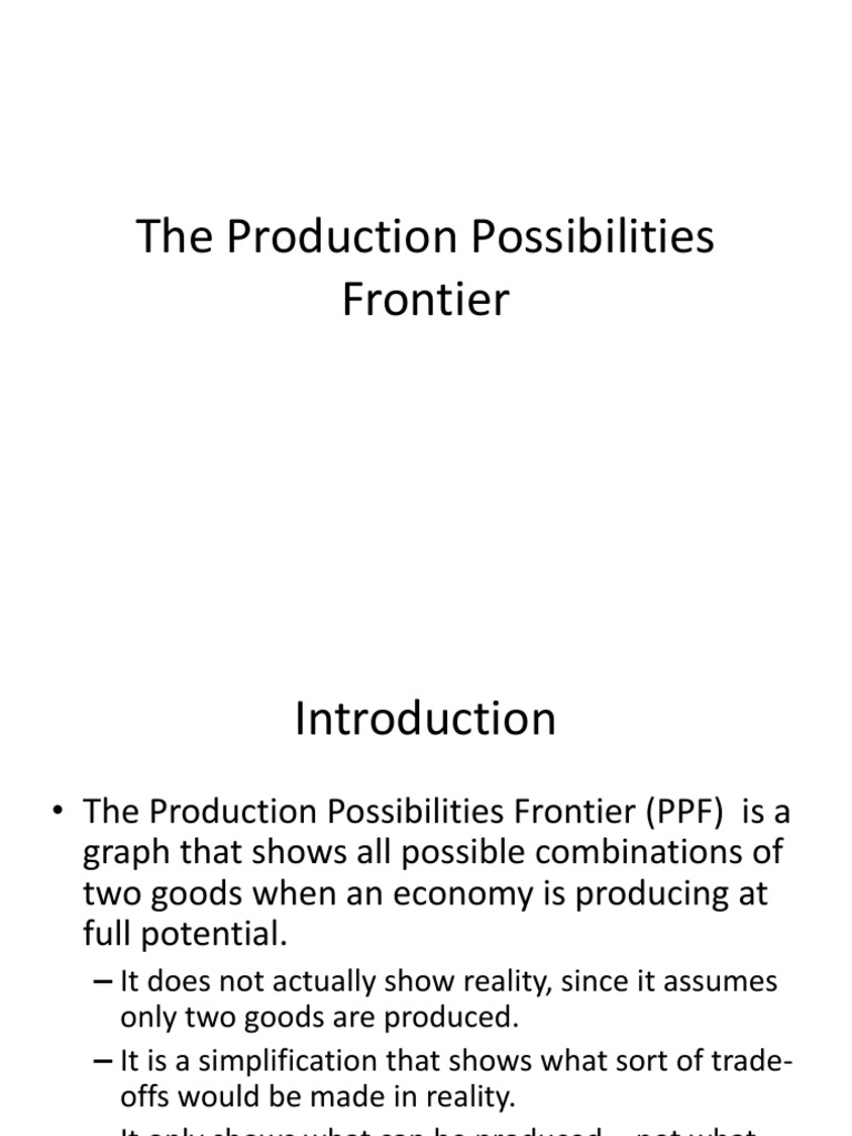 Production Possibility Frontier | PDF | Economic Theories | Business ...
