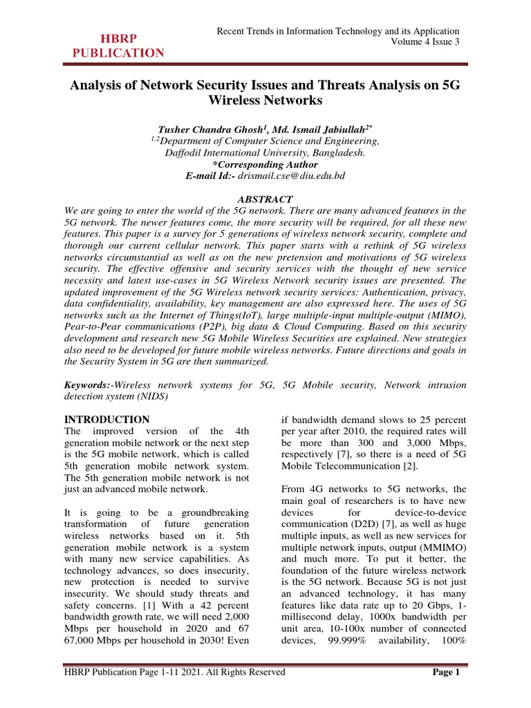 Analysis of Network Security Issues and | PDF | Computer Network | Security