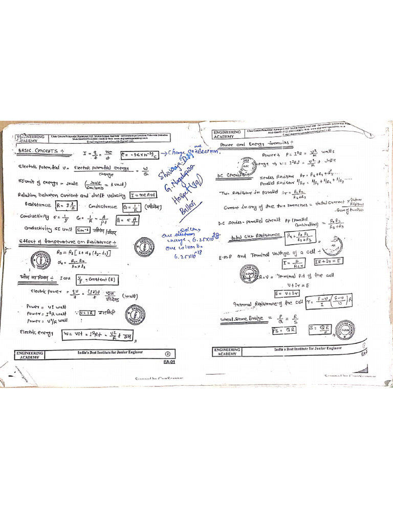 Electrical Study Material 1 | PDF