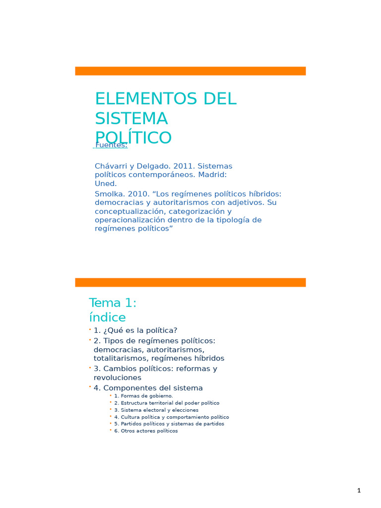 Diapositive Elementos Del Sistema Político | PDF | Autoritarismo ...
