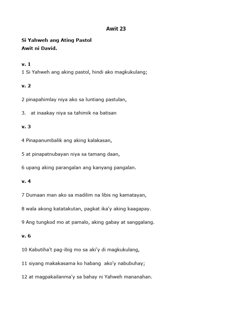 AWit 23 Tagalog | PDF